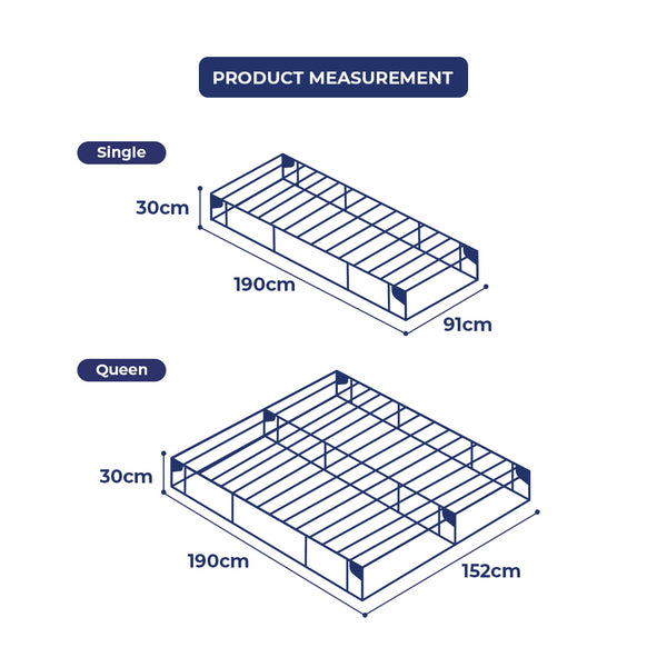 zeecloud® Tool-less Bed Frame – No Tools, No Screws, Just Easy Setup
